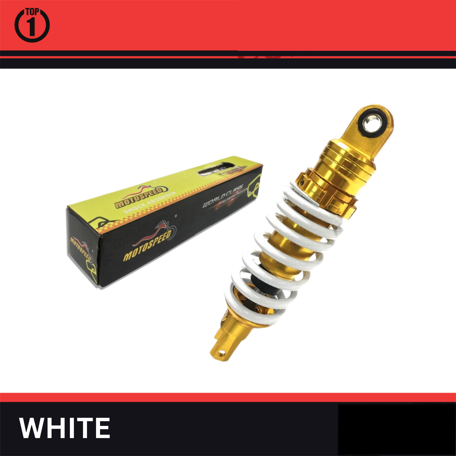 Top1 Motors Rear Mono Shock Absorber 245mm For Mio Click Beat Skydrive Scoopy Fino Gear 3903245 ...