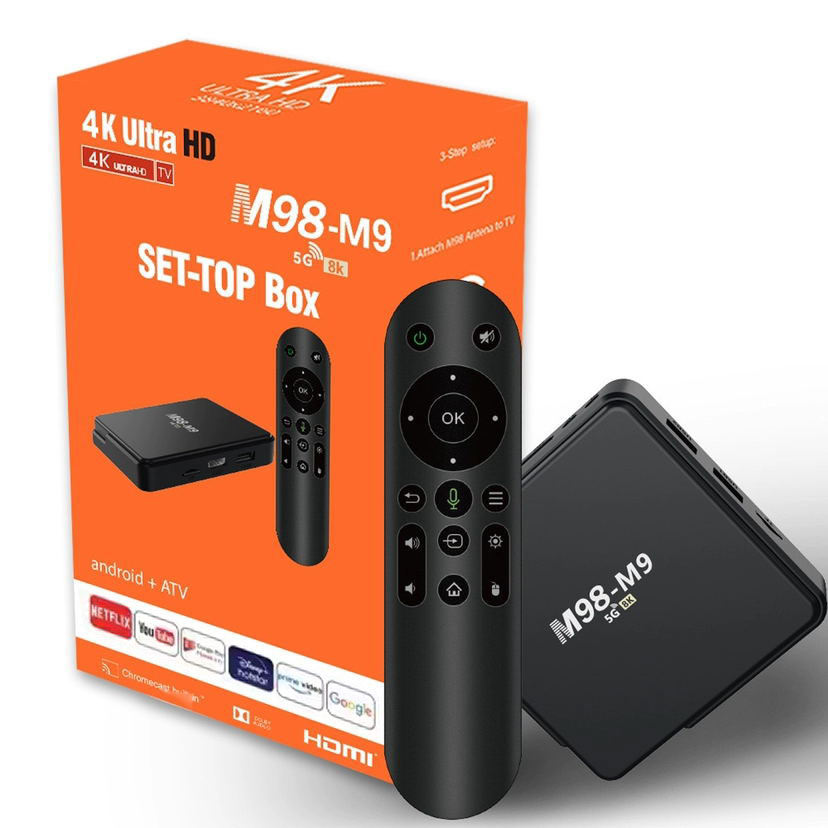 M98 PRO M9 Smart TV Box 8K HD Support 2+16GB 2.4G/5G Dual WiFi Android10 H313 Quad-Core Media ...
