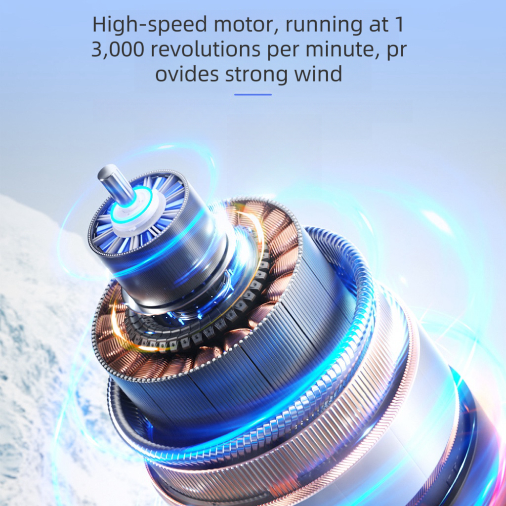 N68 Turbo Fan Portable USB Rechargeable 5000mAh Handheld Fan Strong ...