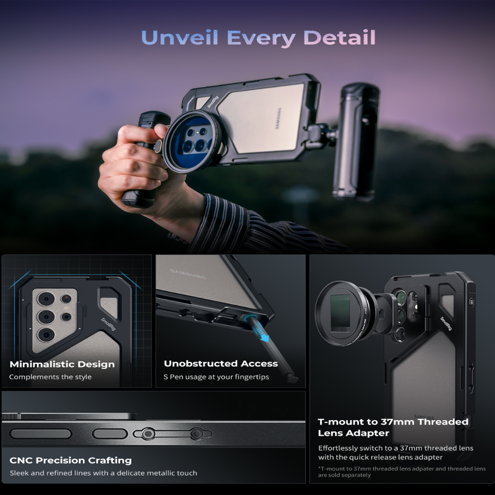 SmallRig Mobile Phone Video Cage Kit for Samsung Galaxy S24 Ultra w/ T ...