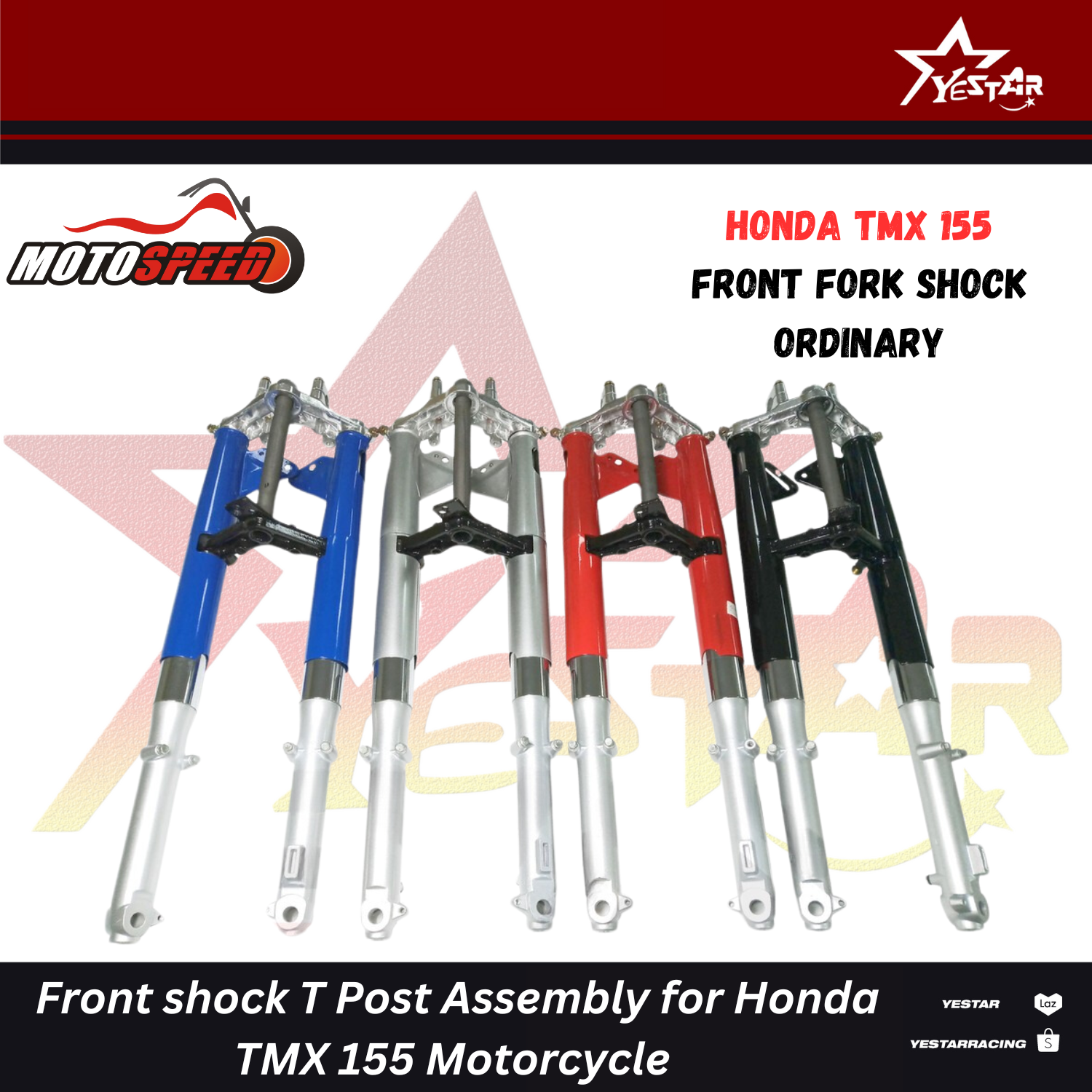 Yestar 1 Set Front shock T Post Assembly for Honda TMX 155 Motorcycle ...