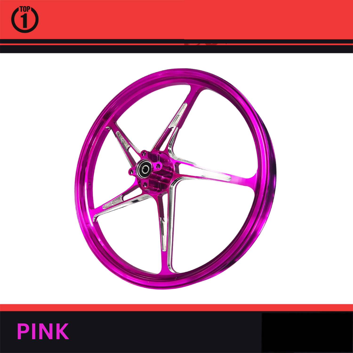 Top1 Motors TRC CNC Raizen 5 Spokes MAGS (1.6 x 1.6 x 17) FOR RAIDER ...