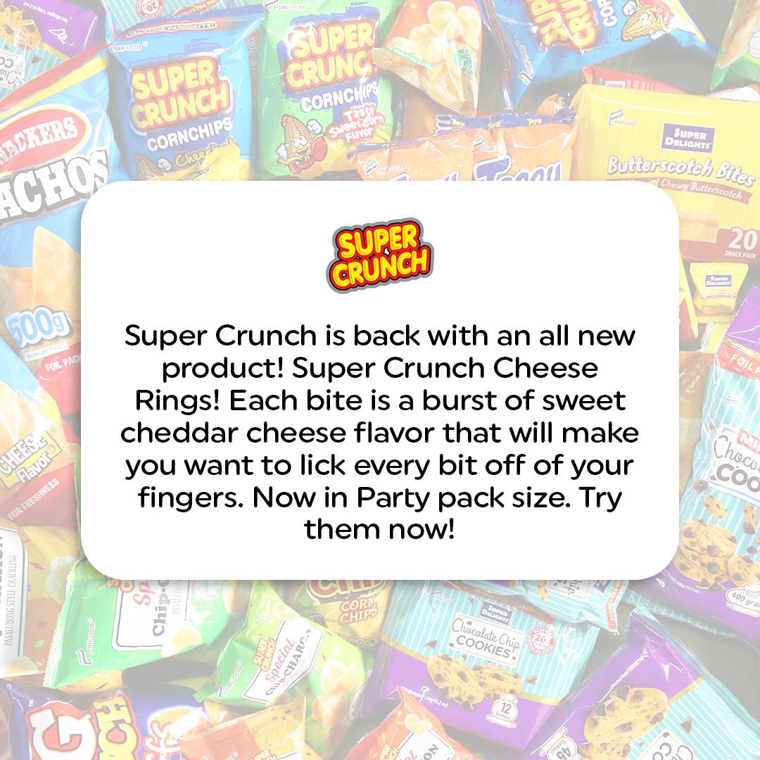 Super Crunch Cheese Rings Party Pack 370g | Shopee Philippines