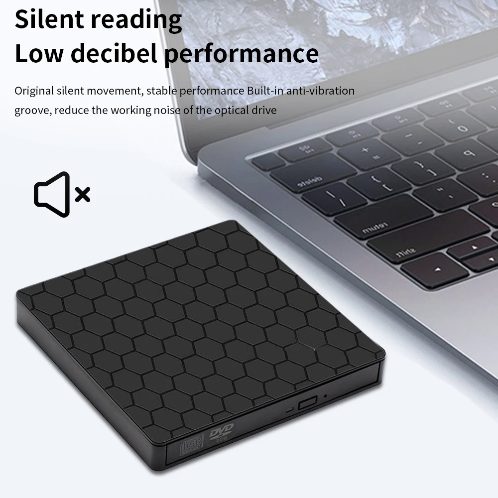 USB3.0 Type C Optical Disk Drive Slim DVD Reader Plug and Play DVD ...