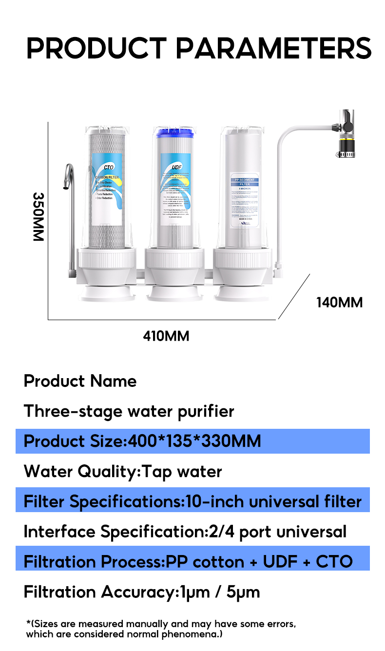 Tixx 7 In1 Water Filter Water Purifier 99% Filter PP+GAC+CB Sediment ...