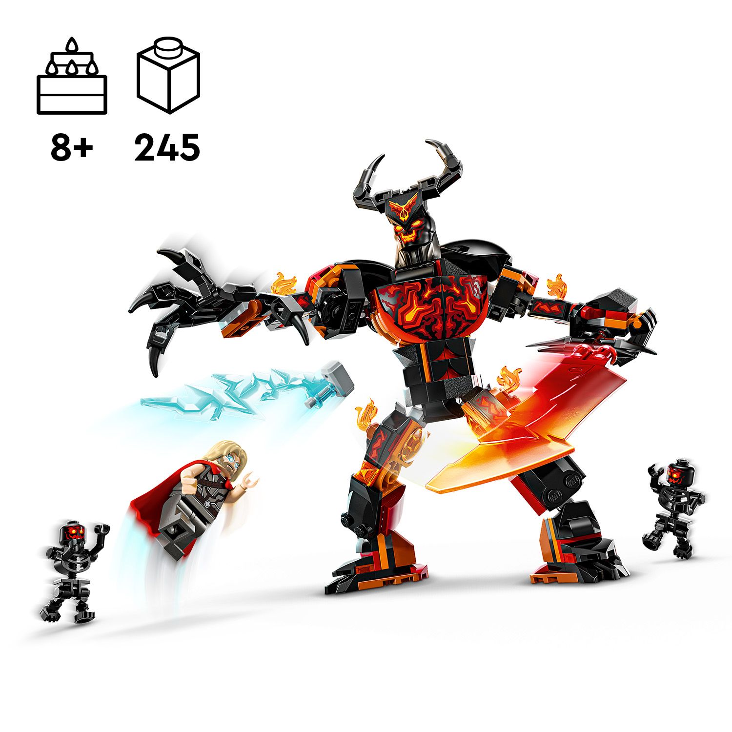 LEGO Super Heroes Marvel 76289 Thor vs. Surtur Construction Figure (245 ...