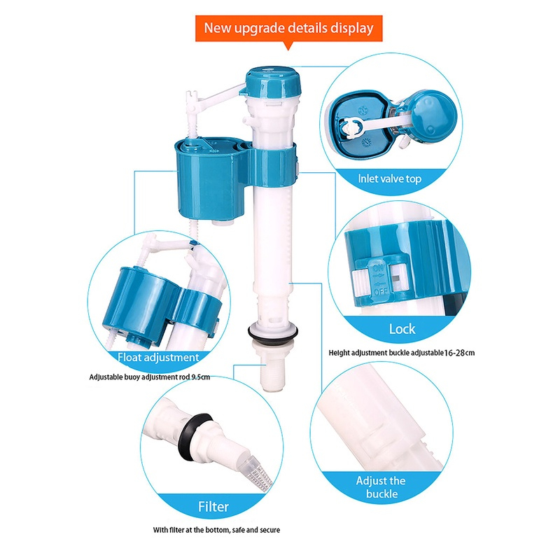 1Pc Toilet Water Tank Fittings Intake Valve Toilet Outlet Fill Valve ...