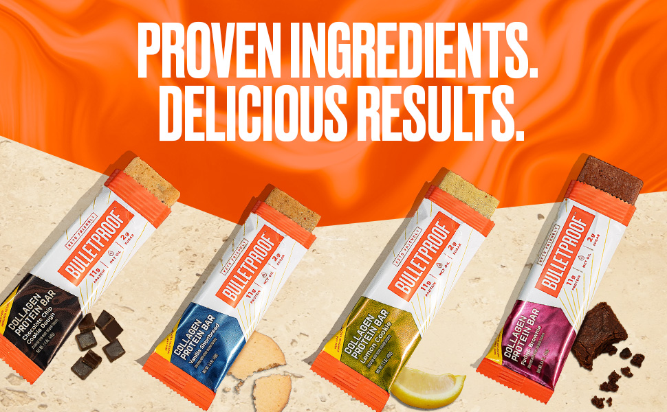 Bulletproof Collagen Protein Bar - 1 bar - Grass Fed Healthy Snack, MCT ...