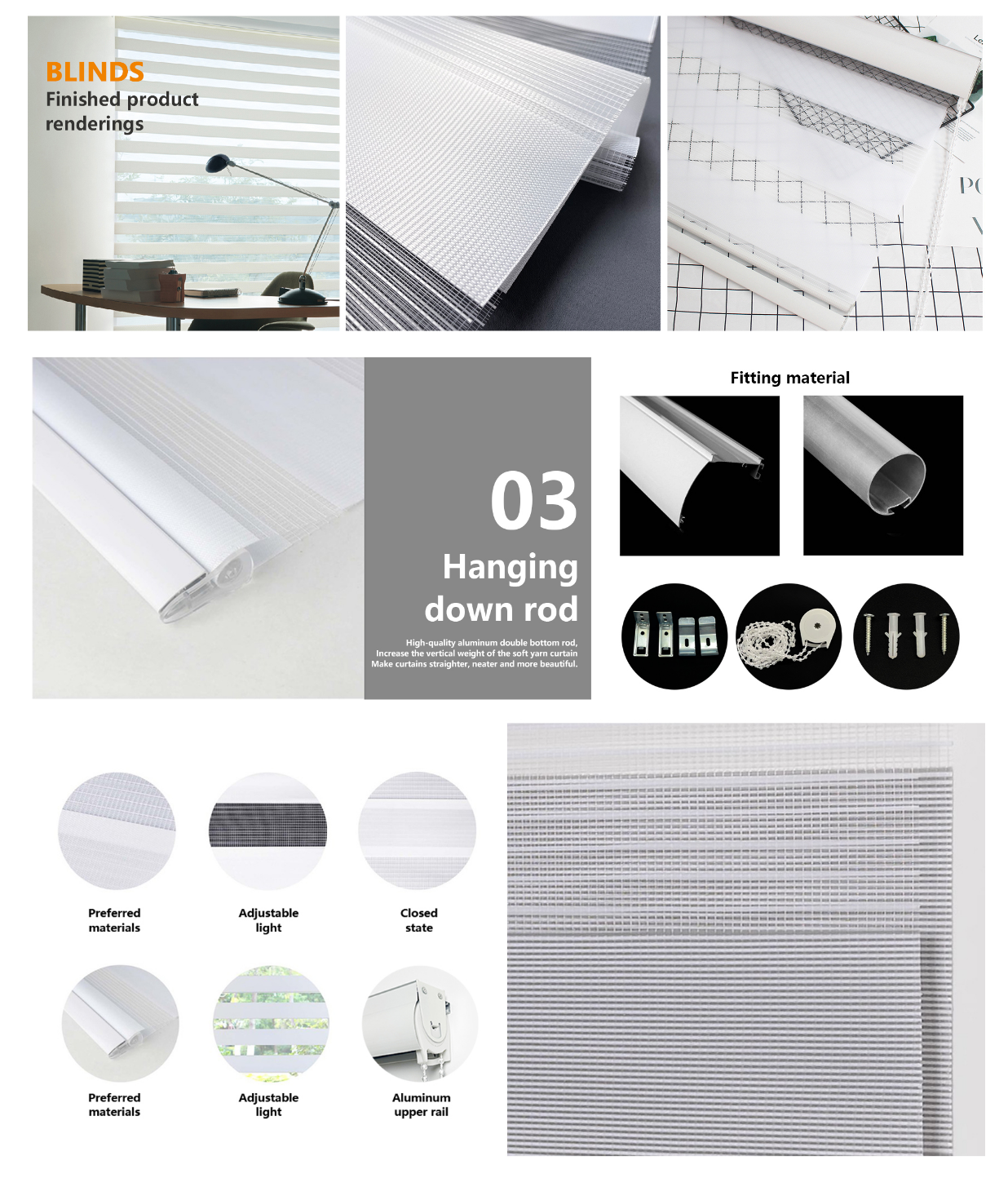 60/80/100/120/140CM Modern Korean Blinds Office Windows Korean Blinds ...