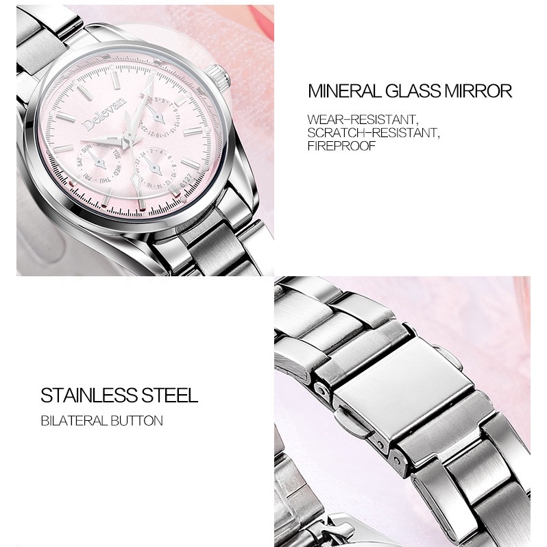 Women's Fashion Casual Quartz Wristwatch Stainless Steel Jewelry ...