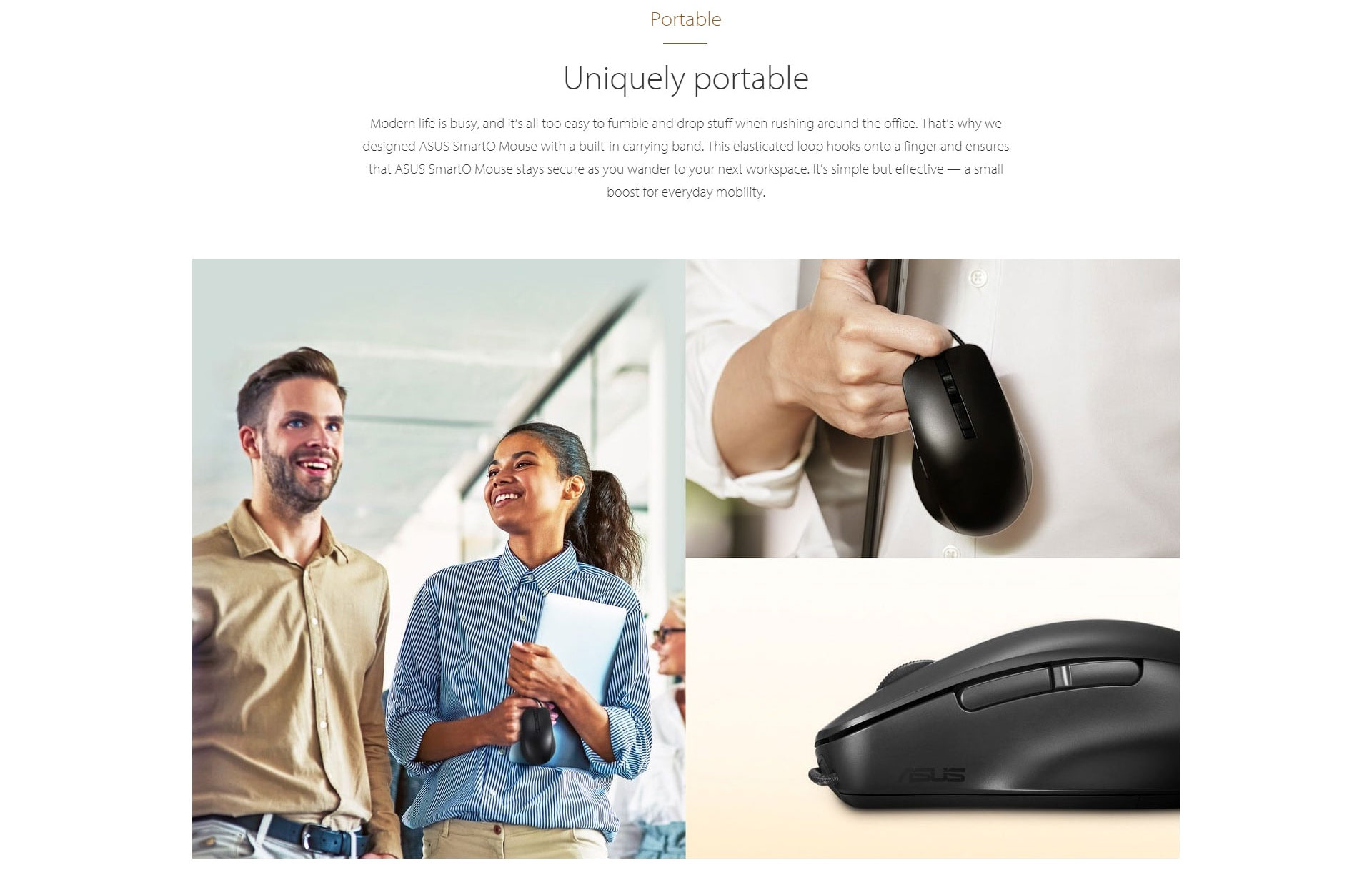 Asus SmartO MD200 Wireless Optical Mouse (Secret Black) | Shopee ...