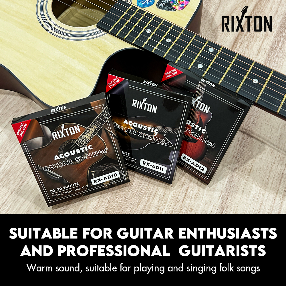RIXTON Acoustic Guitar Strings 6Pcs Set Bronze Guitar String for ...