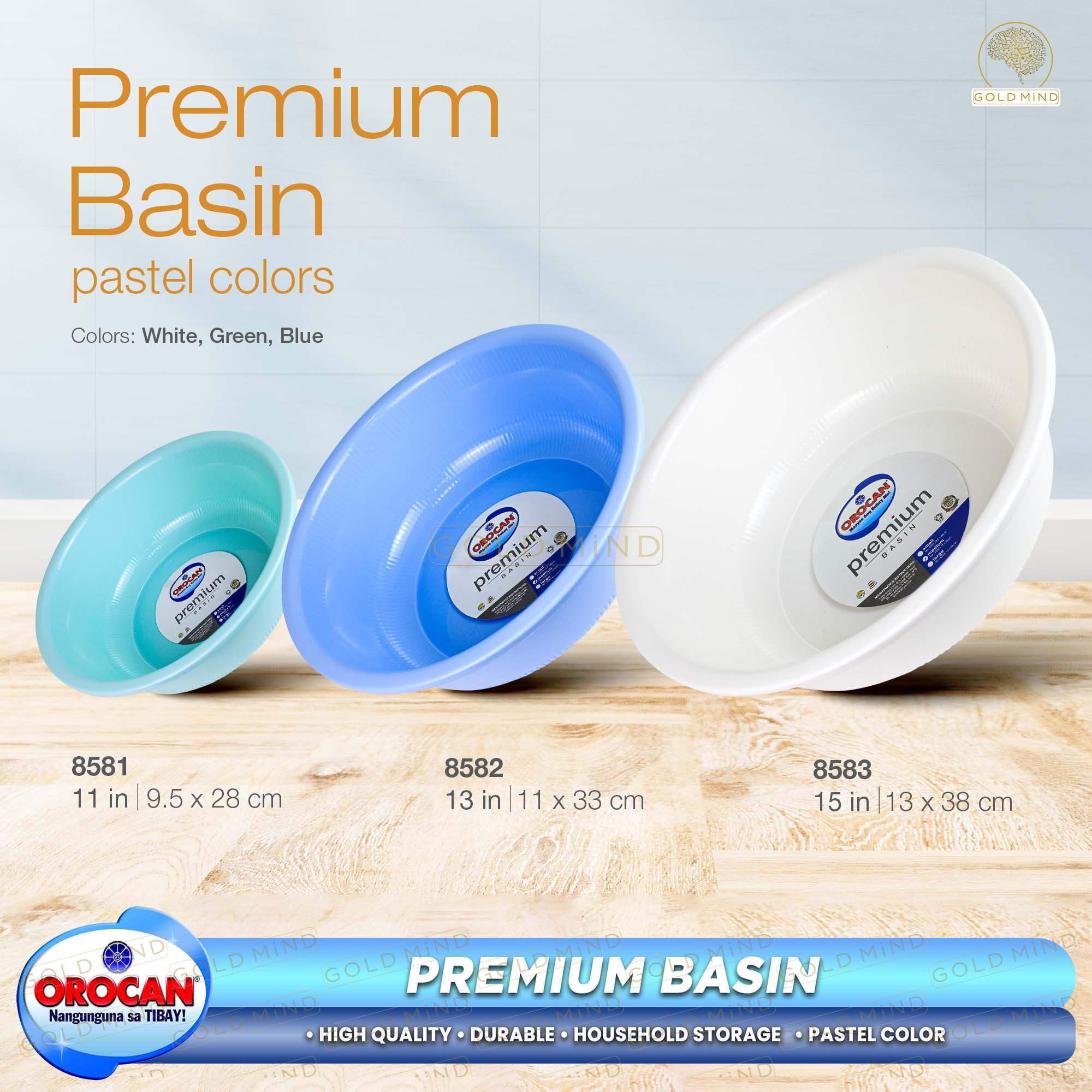 Orocan Premium Basin PLANGGANA (Blue,Green,White) 7.5 LITERS | Shopee ...