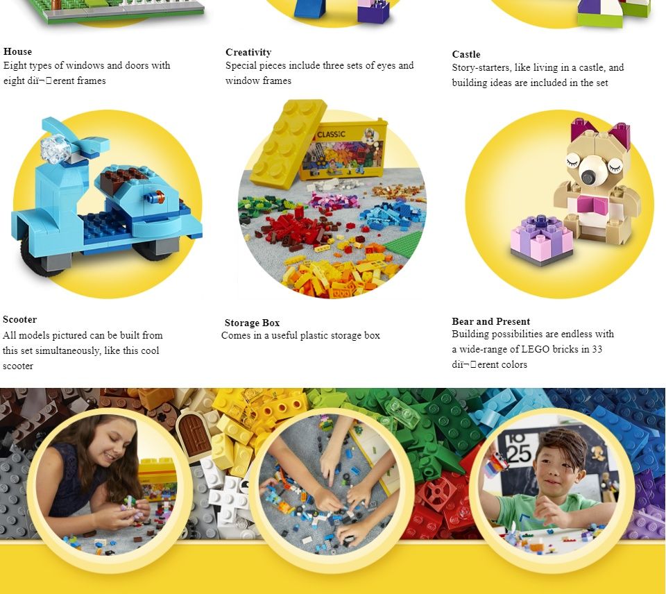 LEGO Classic 10698 Large Creative Brick Box (790 Pieces), Building ...