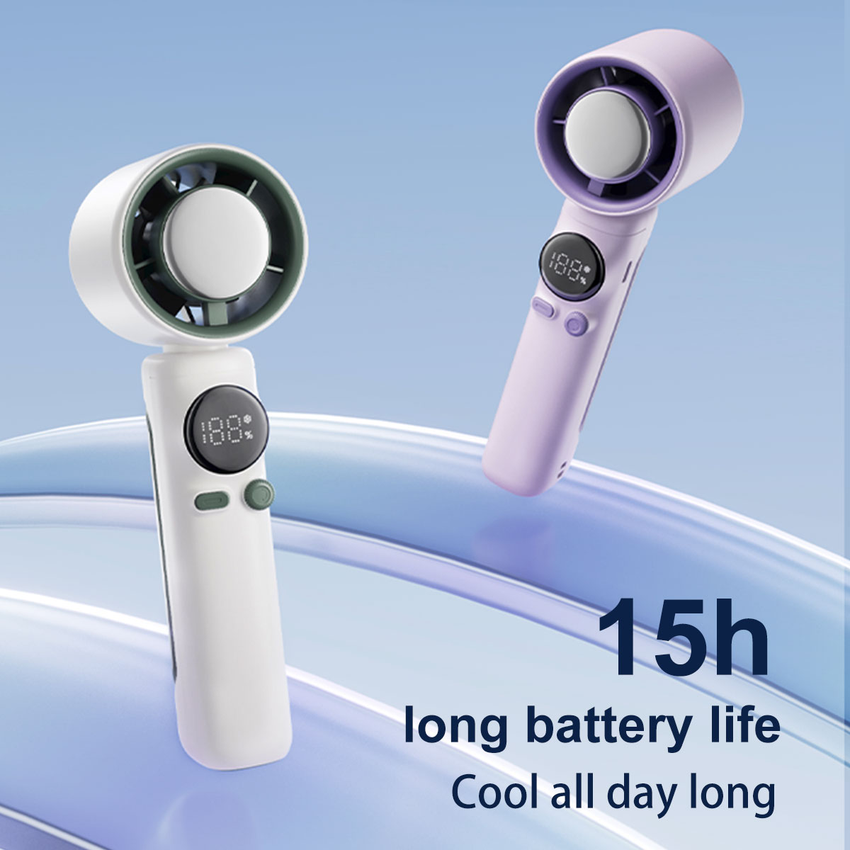 Jiditech Turbo Mini Fan Cooling Fan Rechargeable 4000mah Handheld Fan ...