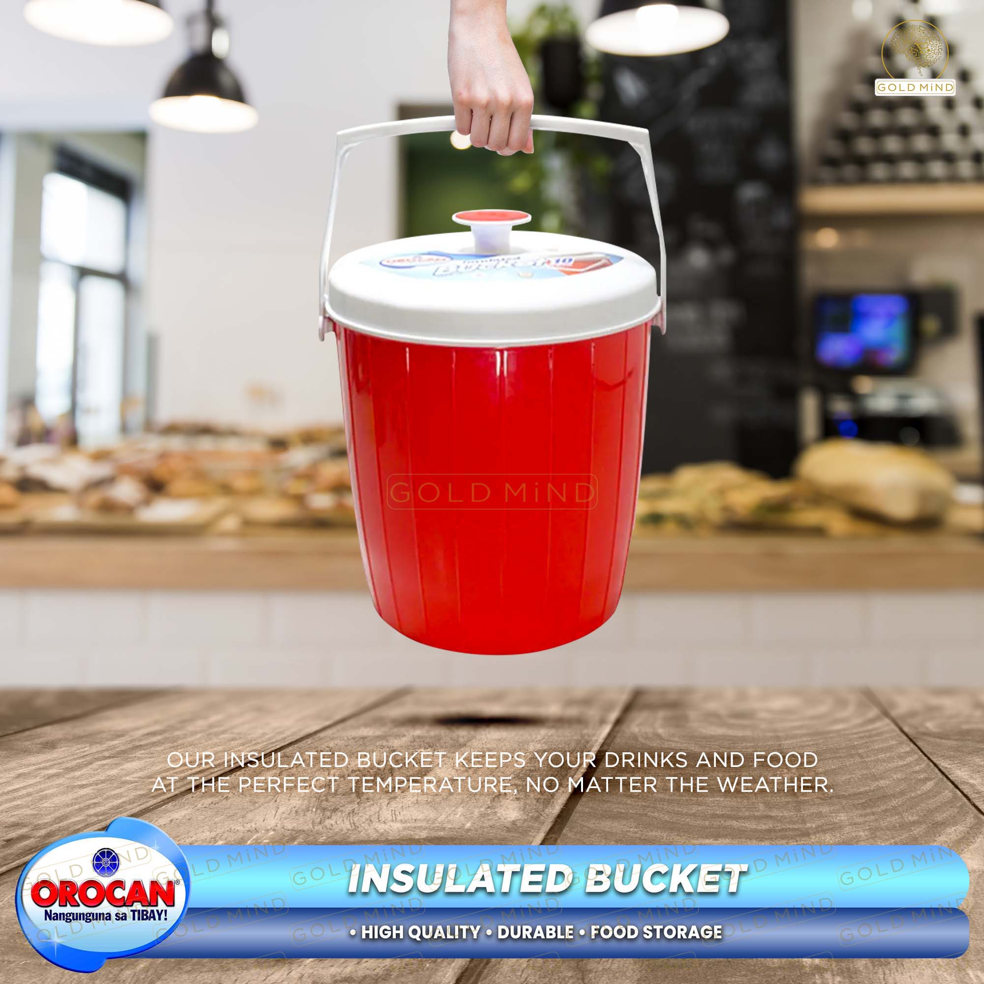 Orocan Insulated Bucket 10L. Rice Bucket / Food Bucket / Ice Bucket ...