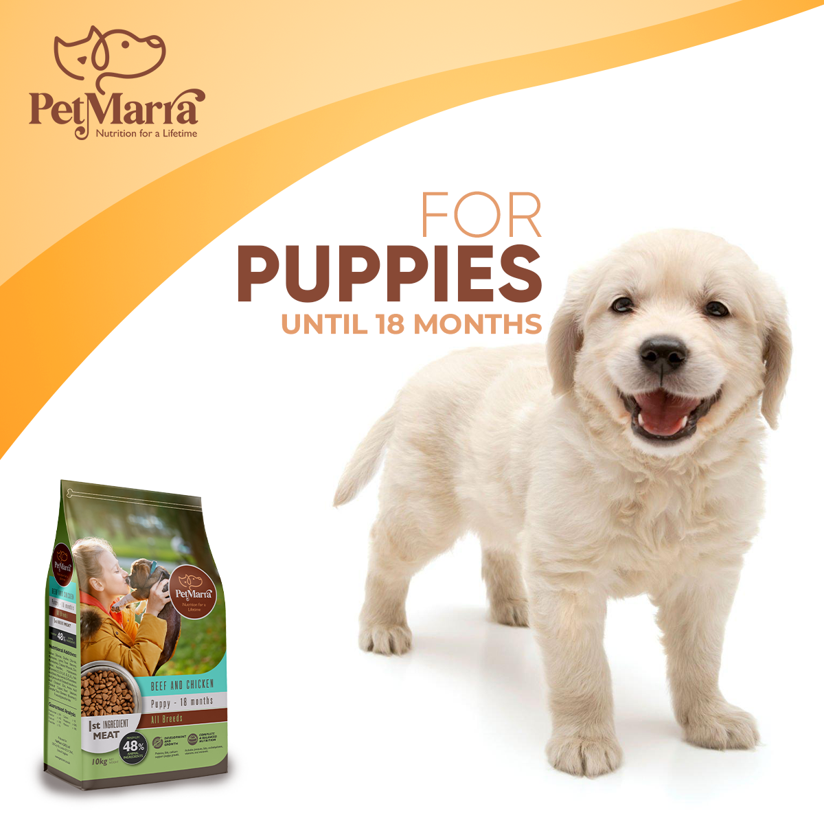 PetMarra Puppy Dry Food Up to Ages 18 Months Beef Chicken Milk 10kg Collection | Shopee Philippines