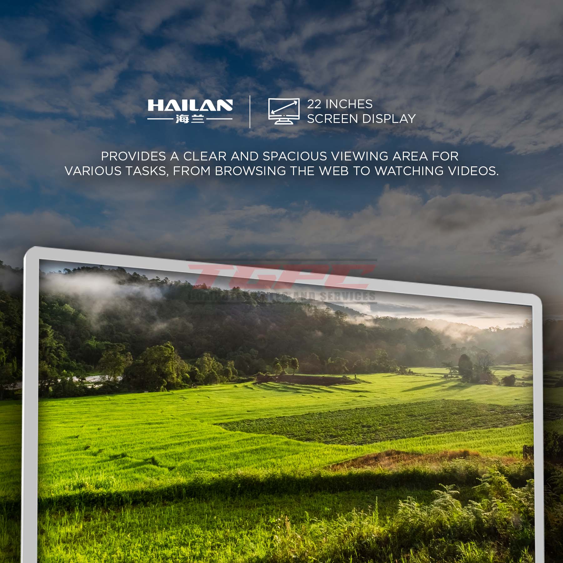 TGPC / All in One PC / Hailan 22" Monitor IPS / i5 - 7th Gen / 8 GB RAM ...