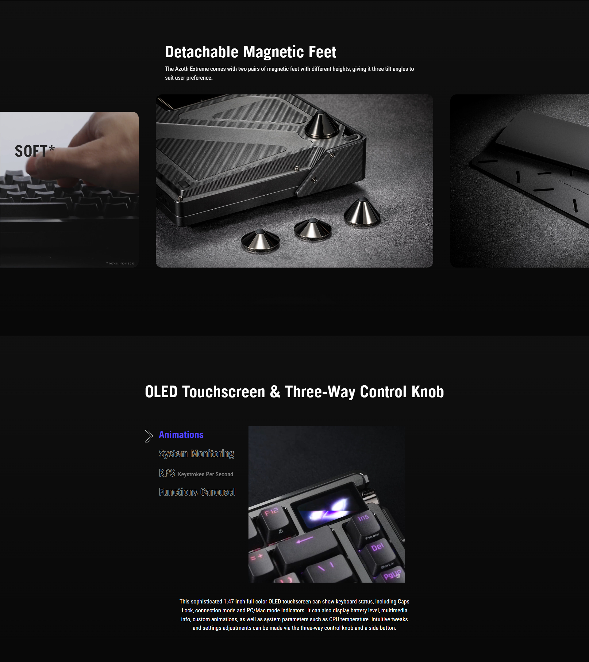 Asus ROG Azoth Extreme M702 NX Aura Sync Tri-Mode Connection Mechanical ...