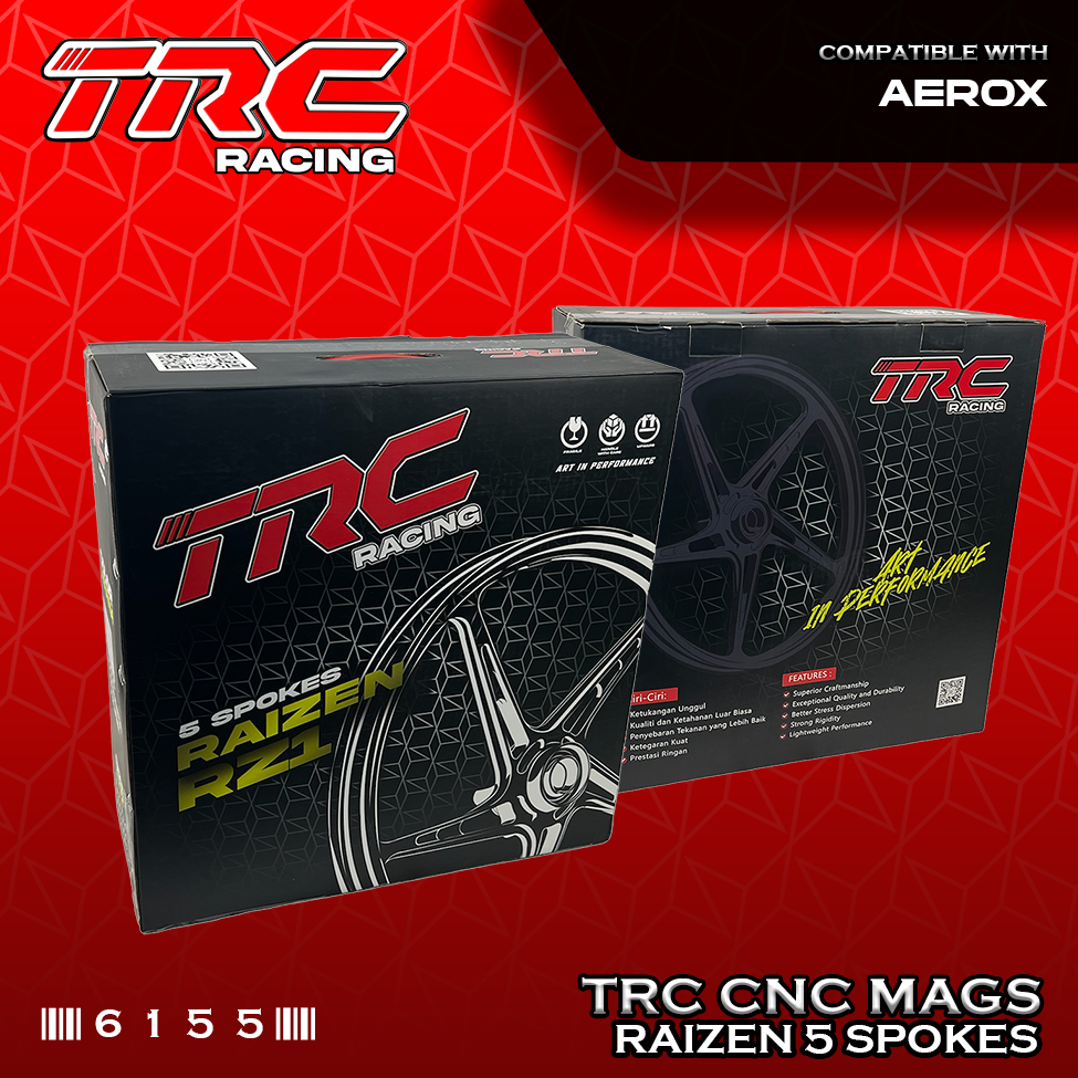 TRC CNC Mags Raizen 5 Spokes Malaysian Concept (1.6 F x 1.6 R x 17) for ...