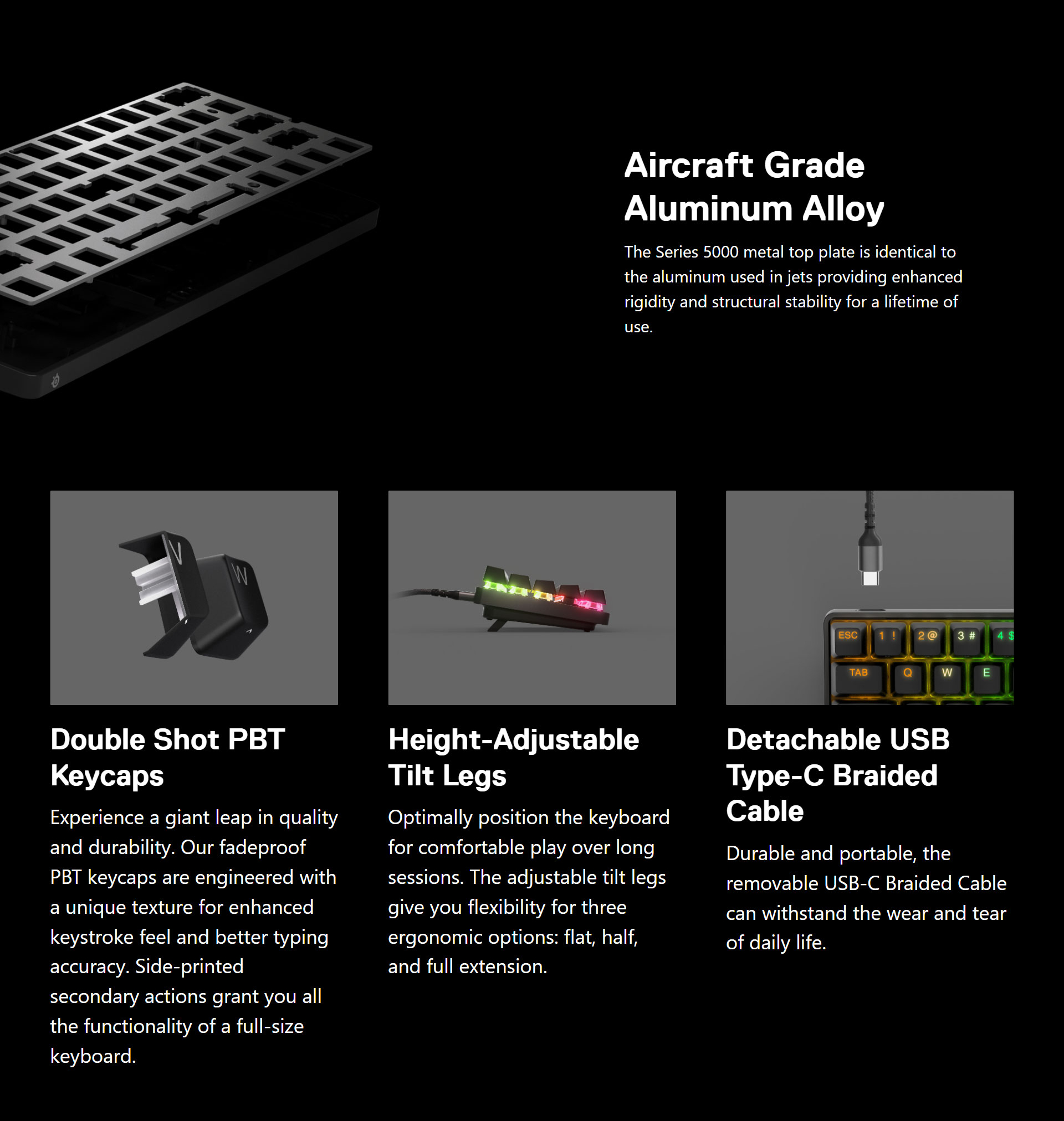 SteelSeries Apex Pro Mini Wireless 2.4 GHz Bluetooth Mechanical Gaming ...