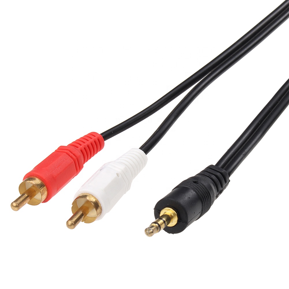 Aux 3.5mm Baby Plug To 2 RCA Audio Male Cable | Shopee Philippines