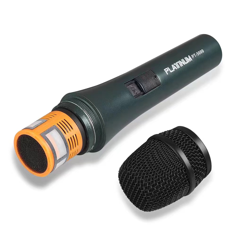 LMJ Karaoke High-End Dynamic Wired Mic PT-5000 Platinum Heavy Duty Wired Microphone (8Meters ...