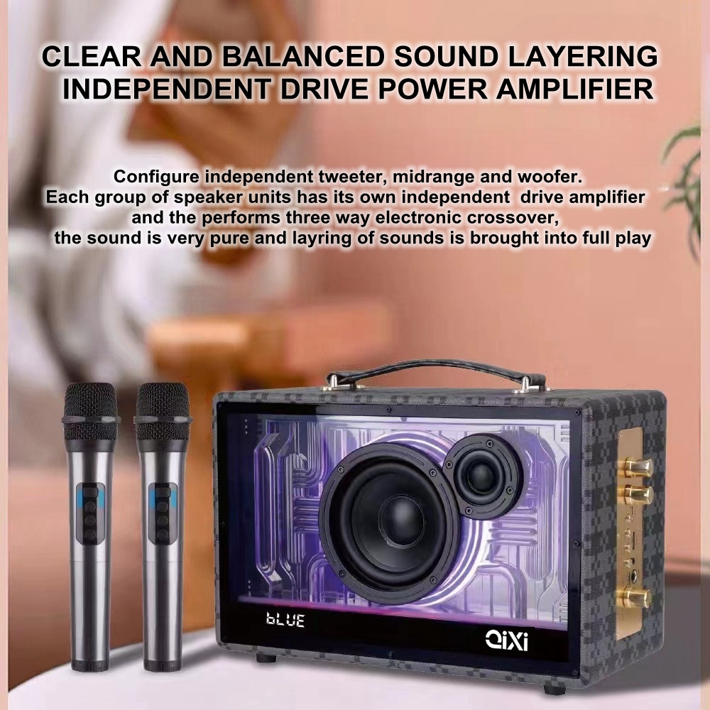 Sk-2060 Rgb Enhanced Bass Sound Bluetooth Karaoke Speaker With Dual ...