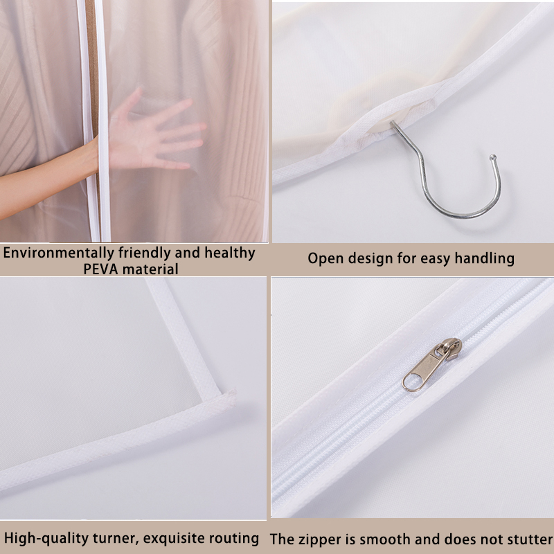 PEVA Transparent Clothes Protector Clothing Cover Dress Storage Bag ...