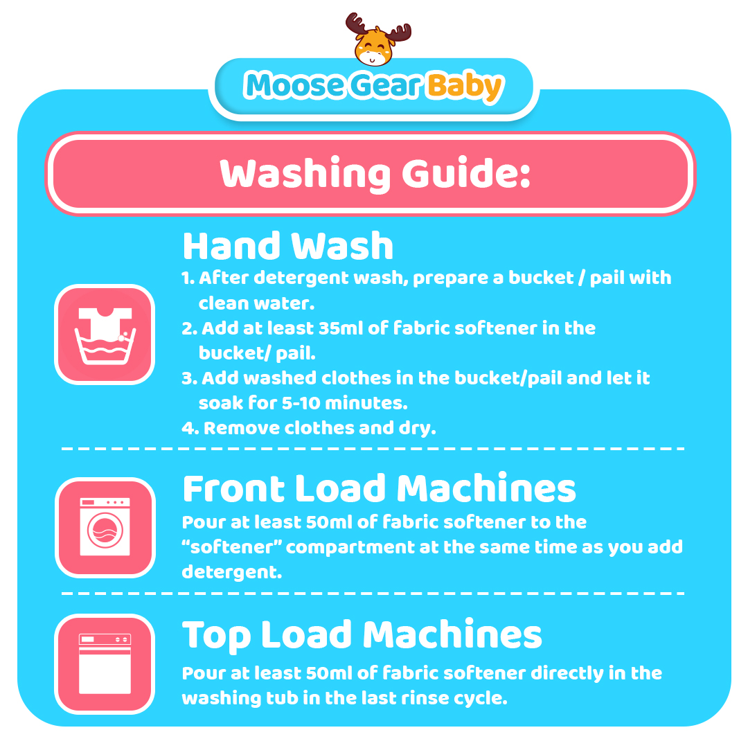 Moose Gear Baby Fabric Softener 500ml (Powder Scent) Hypoallergenic ...