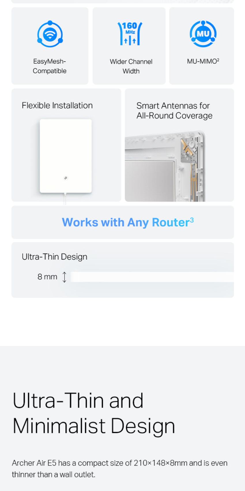 TP-Link | Archer Air E5 | AX3000 | Dual-Band | WiFi 6 | Smart Roaming ...