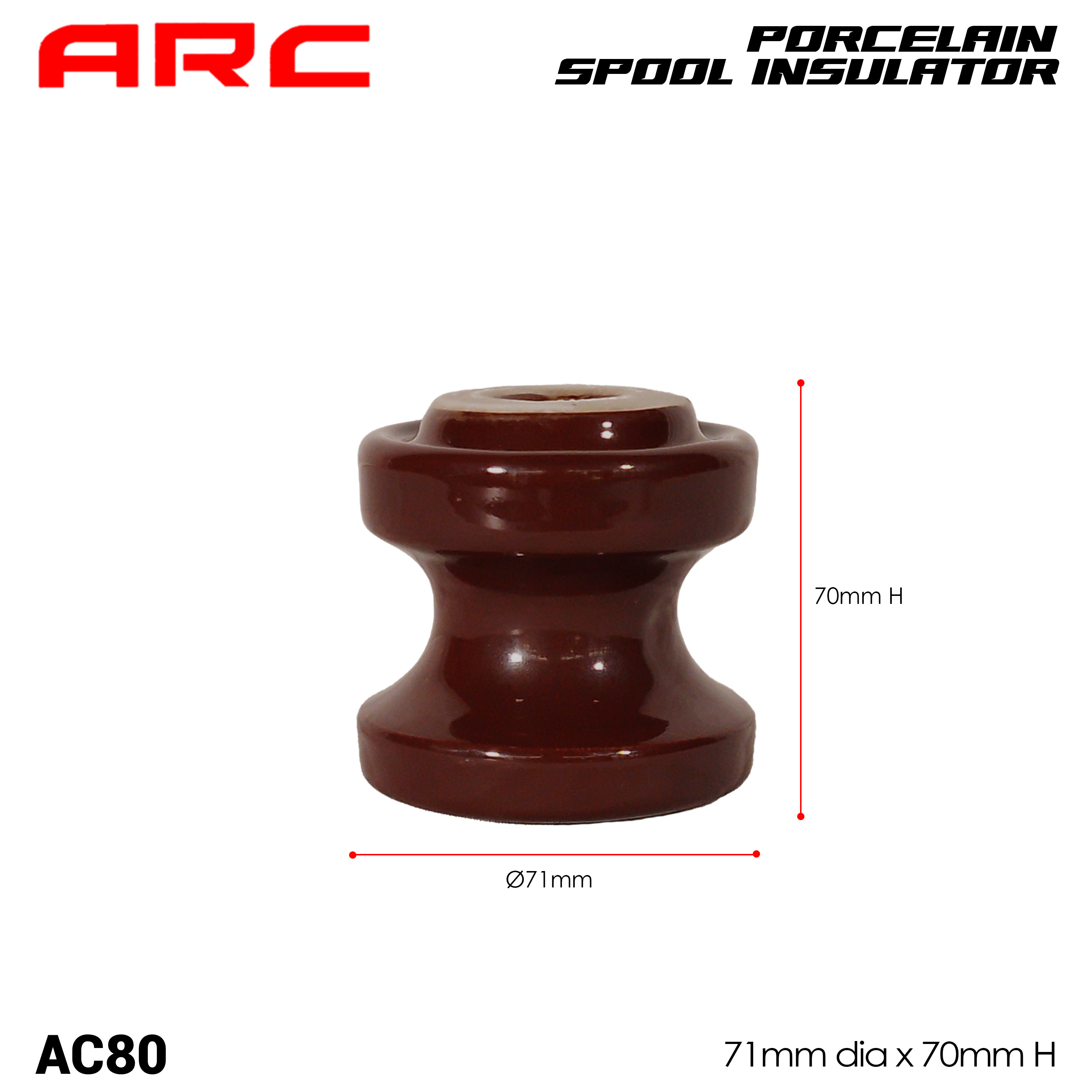 ARC HD Secondary Rack with Porcelain Spool (Shackle) Insulator for low ...
