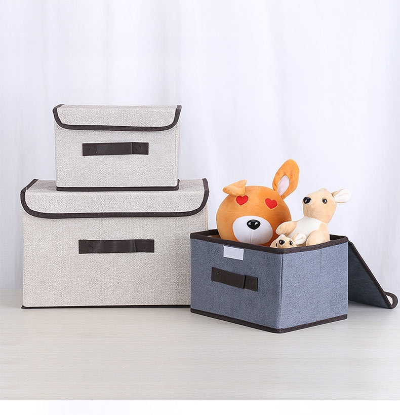 Organizer of foldable fabric storage boxes with lid | Shopee Philippines