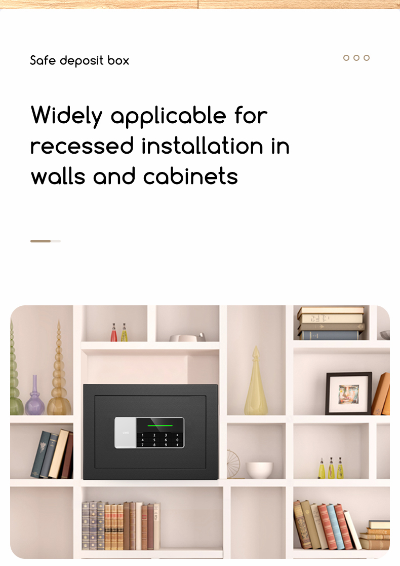 Deli Electronic Money Box With Lock And Key Safe Deposit Box Security ...