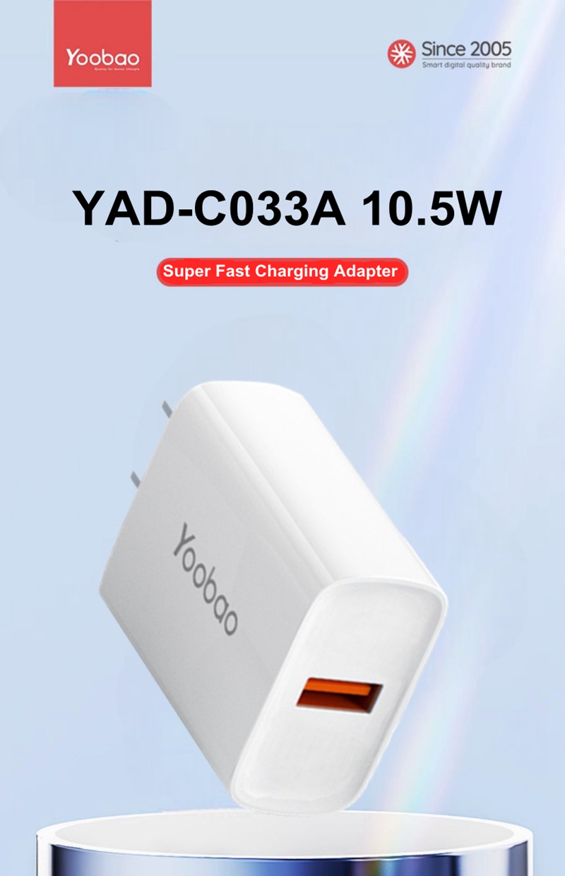 Yoobao YAD-C033A Super Fast Charging Adapter 2.1A | Shopee Philippines