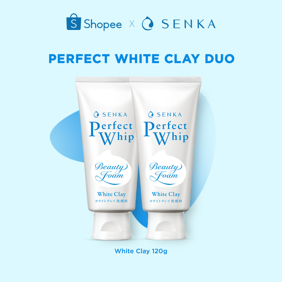 Senka Perfect Whip White Clay Duo (120g) | Shopee Philippines