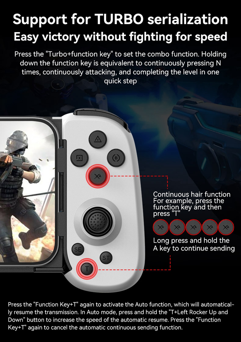 Ipega D6 Telescopic Wireless Mobile Phone Game Controller For Android ...