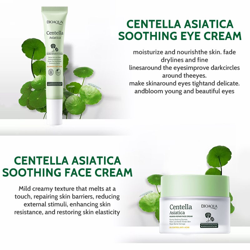 BIOAOUA Centella Asiatica Skin Care Set 6 PCS With Box Facial Care ...