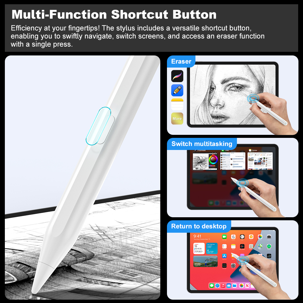 GOOJODOQ GD13 Pro Stylus Pen for iPad Pencil 1st 2 Air 6 5 4 Pro11 10th ...