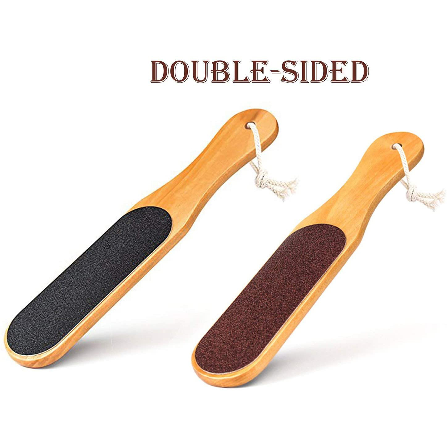 Pedicure Foot Wooden Handle Coarse Fine Grit Sanding Cloth Foot File ...