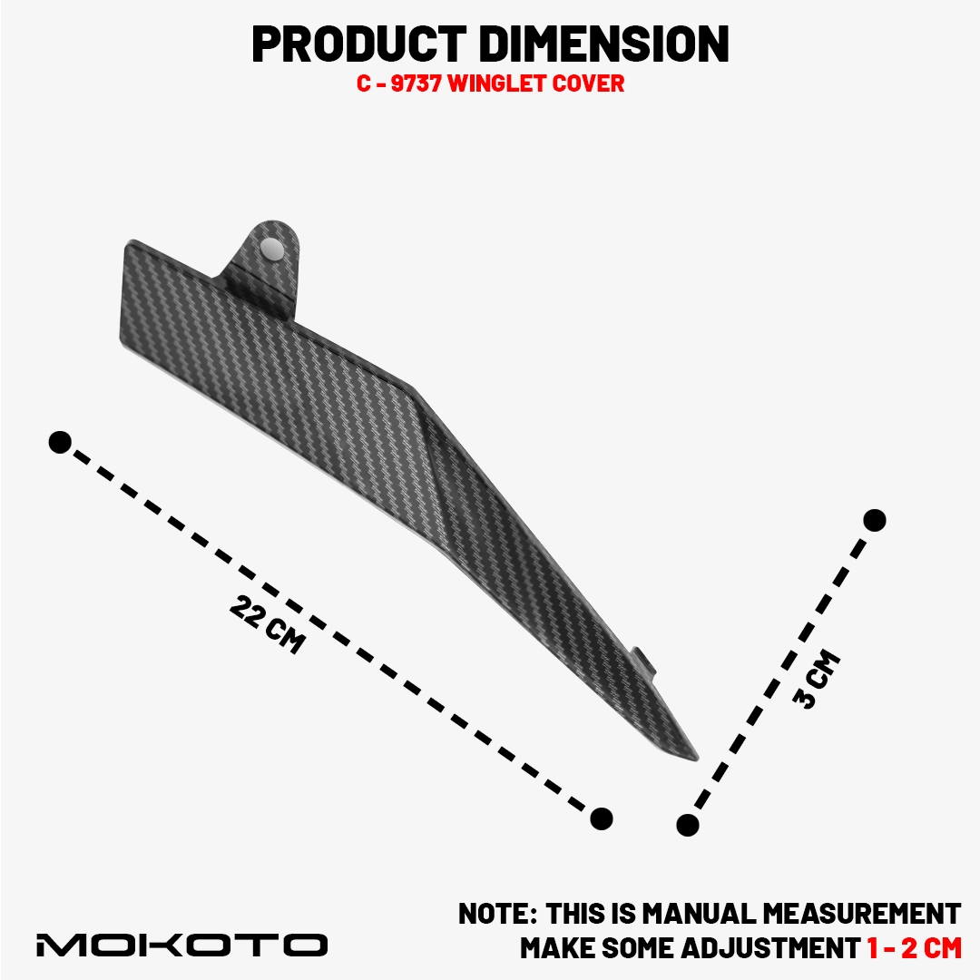 MOKOTO HONDA CLICK V3 FRONT SIDE GARNISH WINGLET COVER FOR HONDA CLICK ...