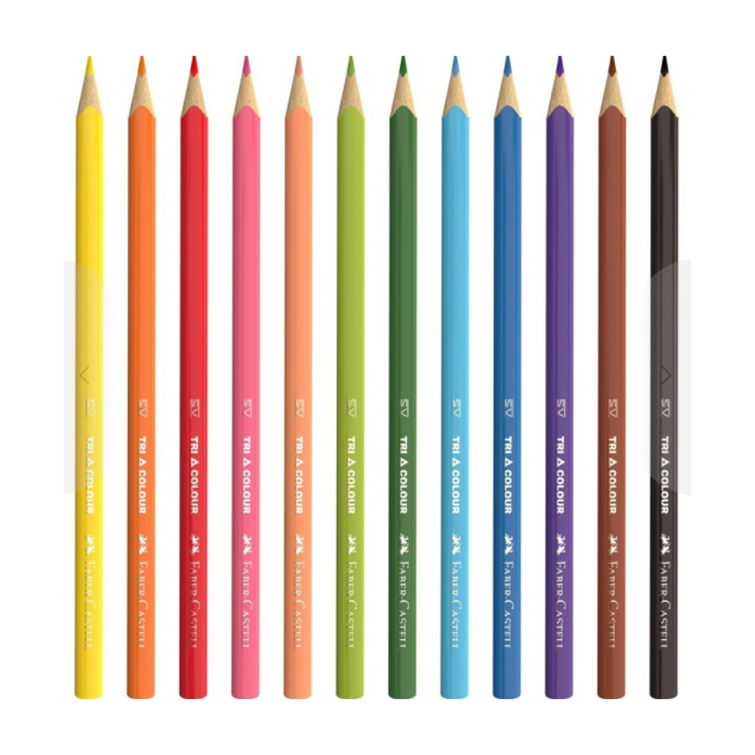 Faber-Castell Tri Color Pencil 12 colors [12115853] | Shopee Philippines