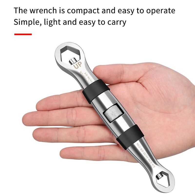 Universal Wrench 23 In 1 Wrench Set Ratchets Adjustable Spanner 7-19mm ...