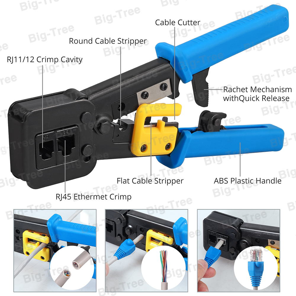 12pcs/set Portable LAN Network Repair Tool Kit For RJ45 Crimp Tool Kit ...