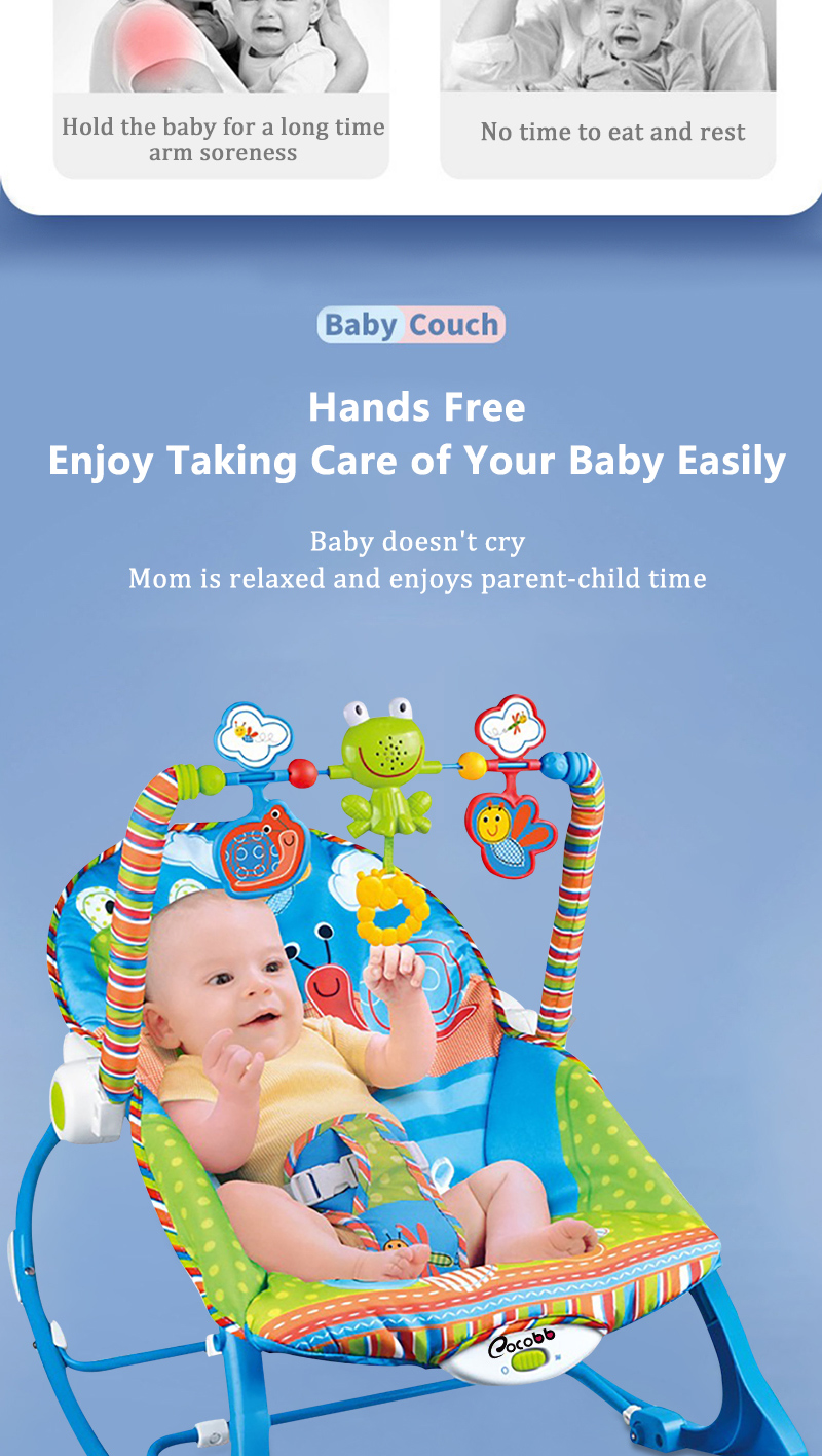 COCOBB Baby Rocking Chair Comfortable Chair Cradle Bed With Music To ...