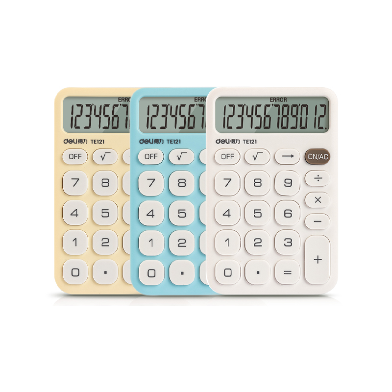 Deli TE121 Simple Portable 12 Digits Calculator Portable Desk ...
