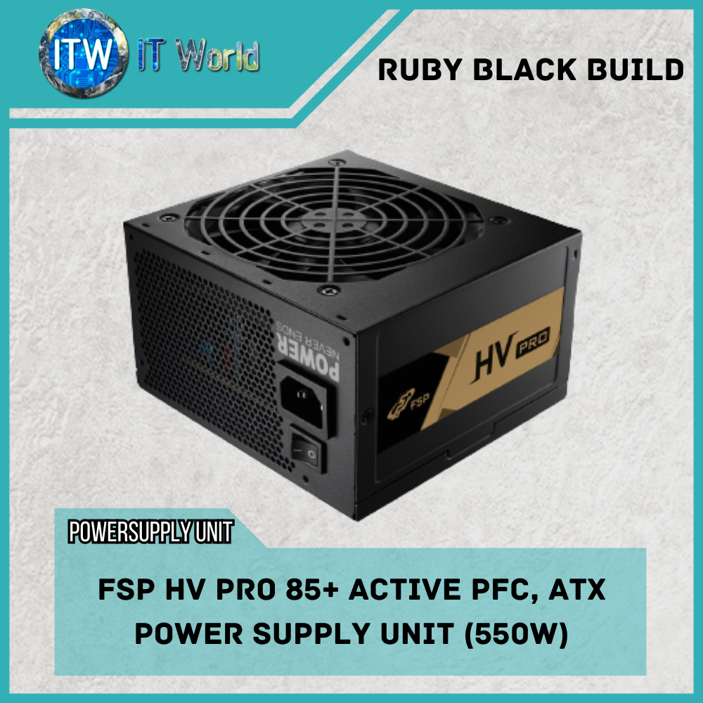 Itw | Desktop Computer Set - Ruby Black Build | 4600G | B450M-A II/CSM ...