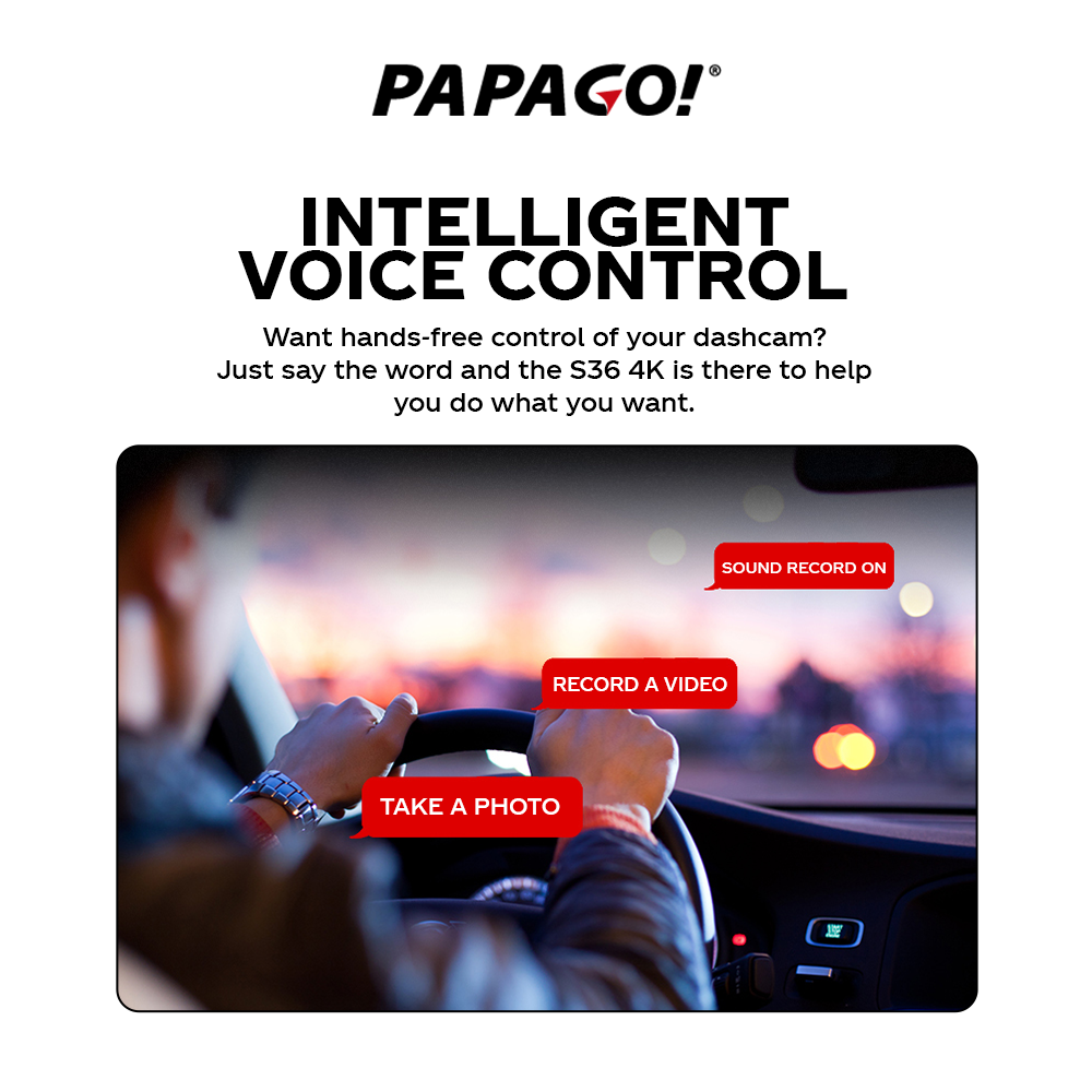PAPAGO! S36 4K Dashcam: FREE SD Card 4K 2160P Ultra-Clear Resolution, 7-Layer Sony Lens, 24/7 ...