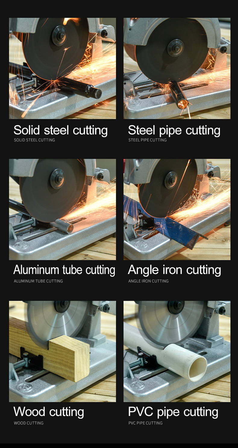 DELIX Cut-Off Machine Heavy Duty 1400W Cutting Saw Machine 7" Inch ...