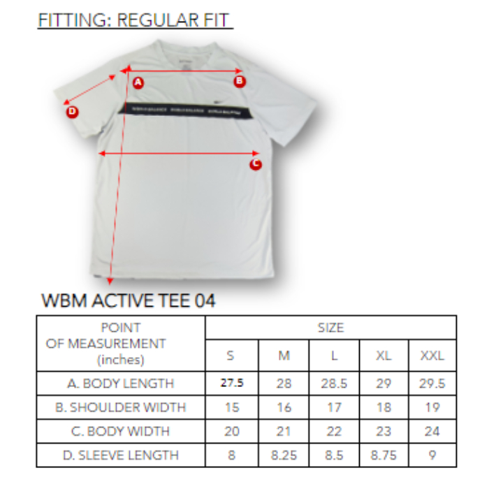 World Balance WBM Active Tee 04 Men's Tshirt | Shopee Philippines